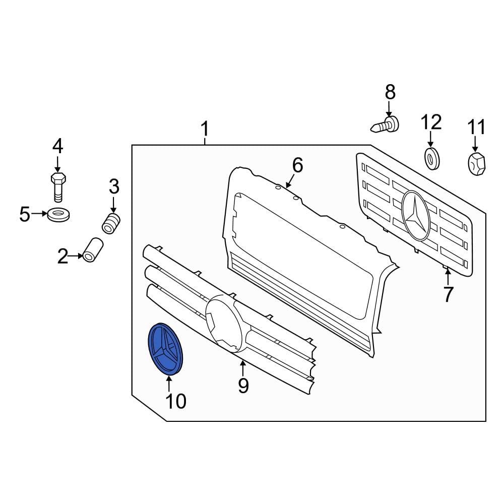 Mercedes-Benz OE 2078170016 - Front Grille Emblem