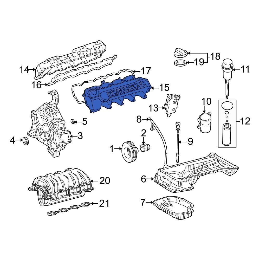 Mercedes-Benz OE 1130100030 - Left Engine Valve Cover