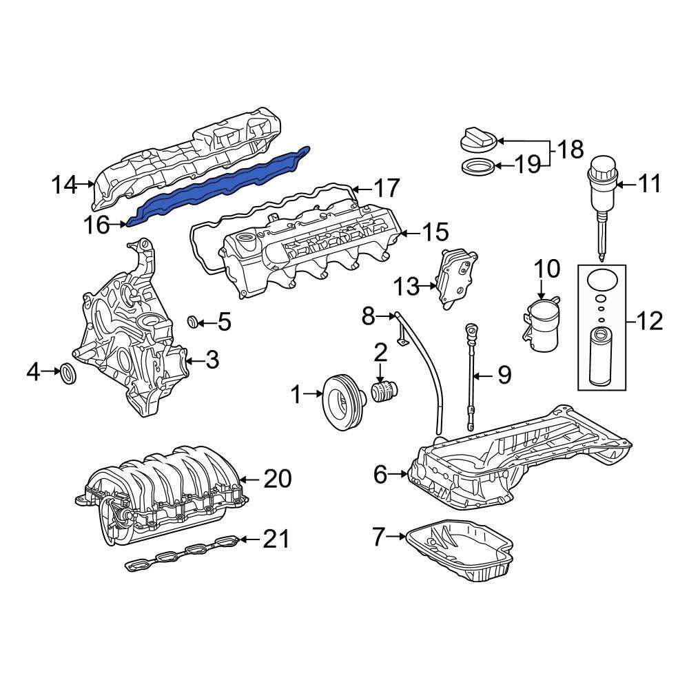 Mercedes-Benz OE 1130160321 - Right Engine Valve Cover Gasket