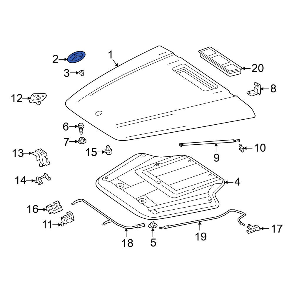 Mercedes-Benz OE 0008177109 - Front Hood Emblem