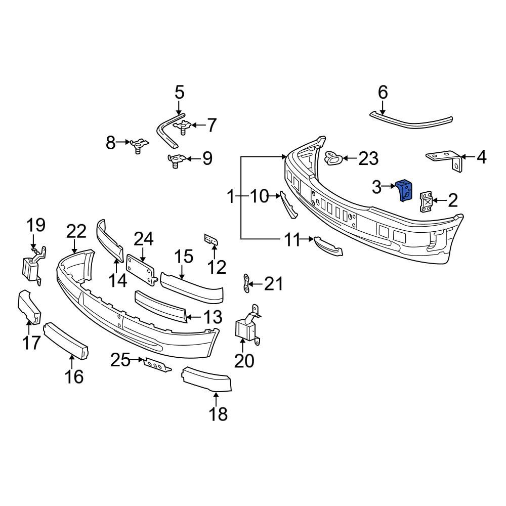Mercedes-Benz OE 2028850112 - Front Bumper Face Bar Bracket
