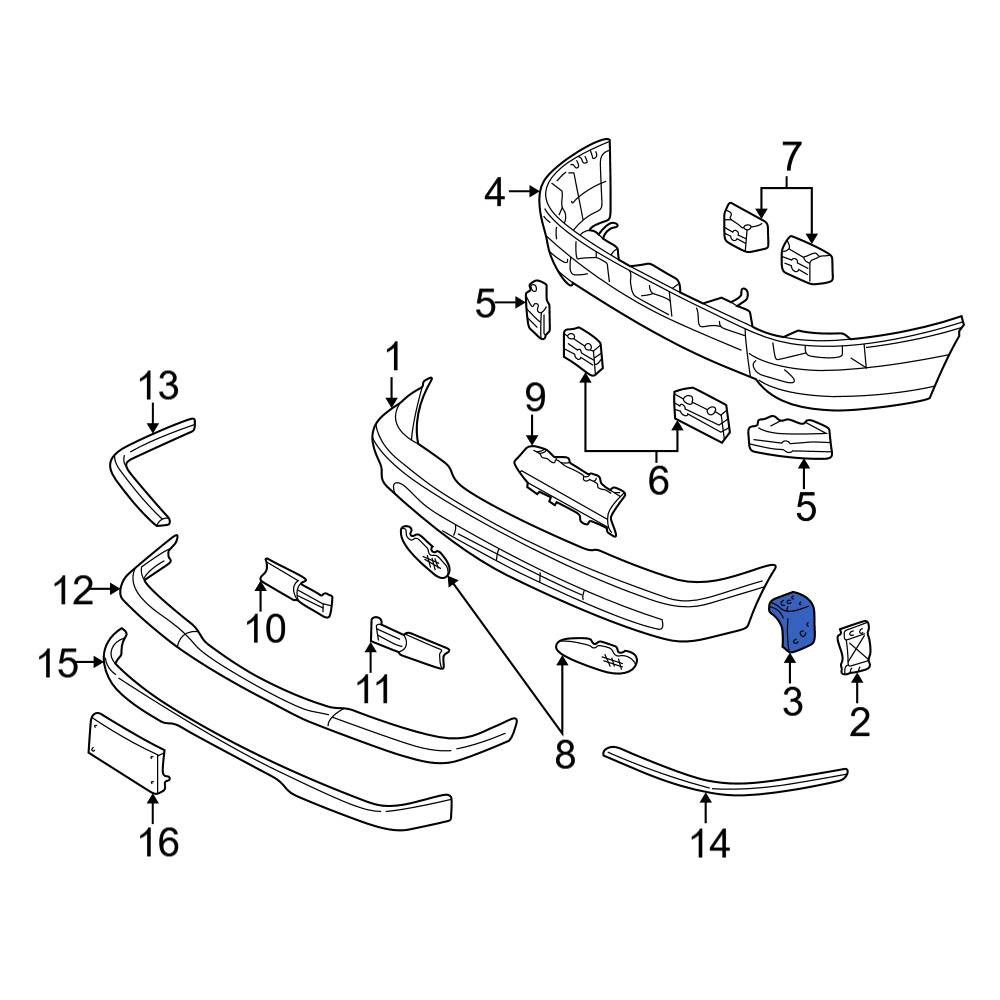 Mercedes-Benz OE 2028850112 - Front Bumper Face Bar Bracket