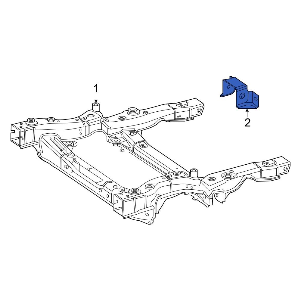 Mercedes-Benz OE 2976208301 - Left Suspension Subframe Reinforcement ...