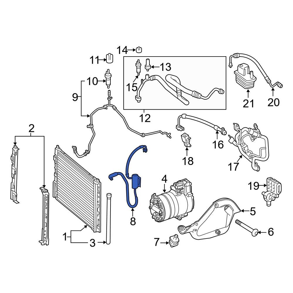 Mercedes-Benz OE 2428302200 - A/C Refrigerant Discharge Hose