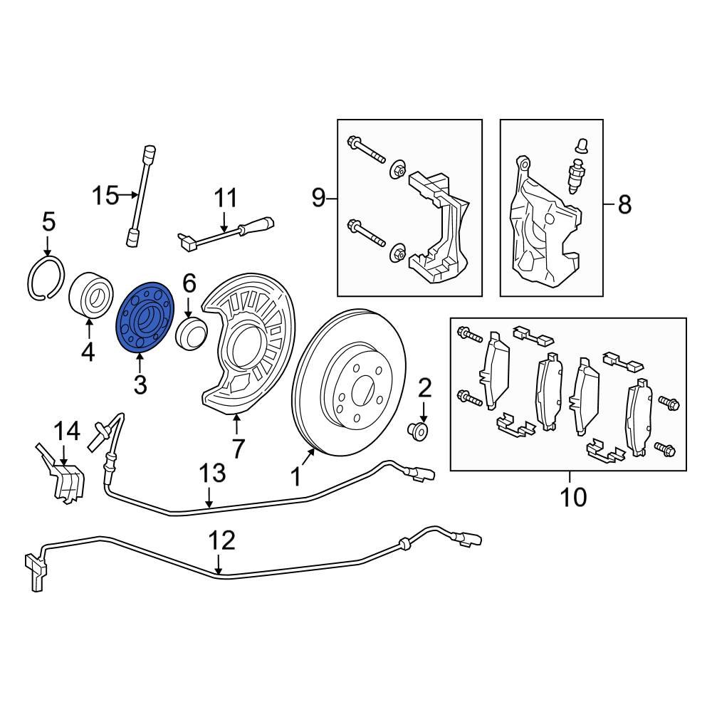 Mercedes-Benz OE 2463370145 - Front Wheel Hub