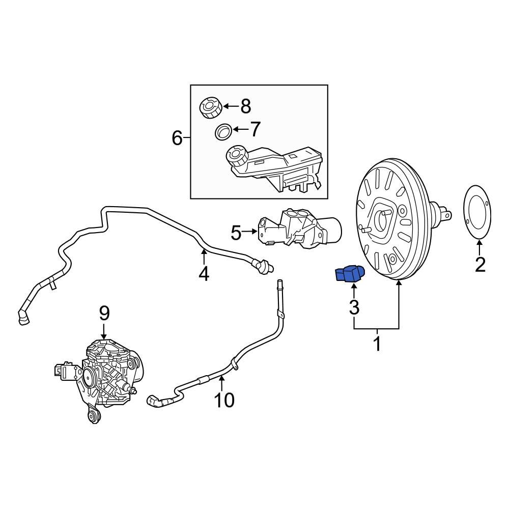 Mercedes-Benz OE 0065422518 - Front Power Brake Booster Vacuum Sensor