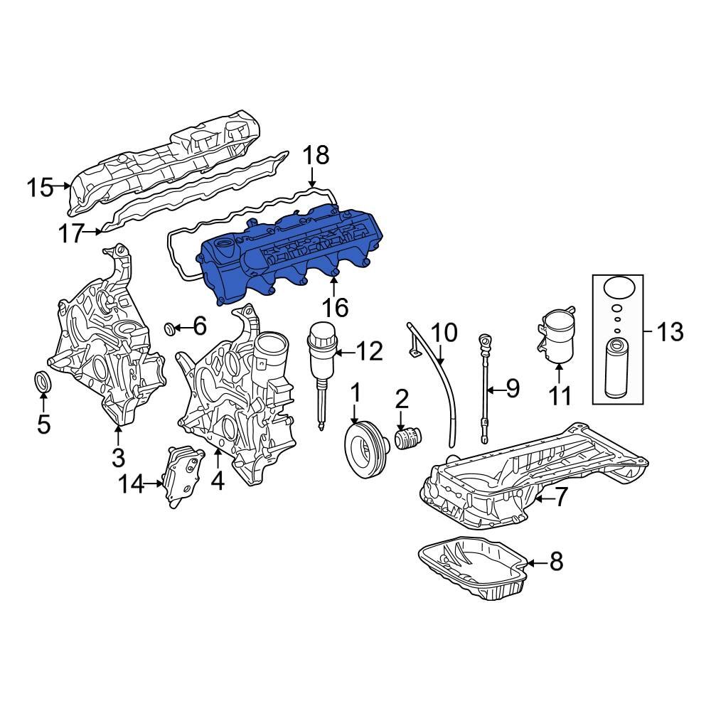 Mercedes-Benz OE 1130100030 - Left Engine Valve Cover