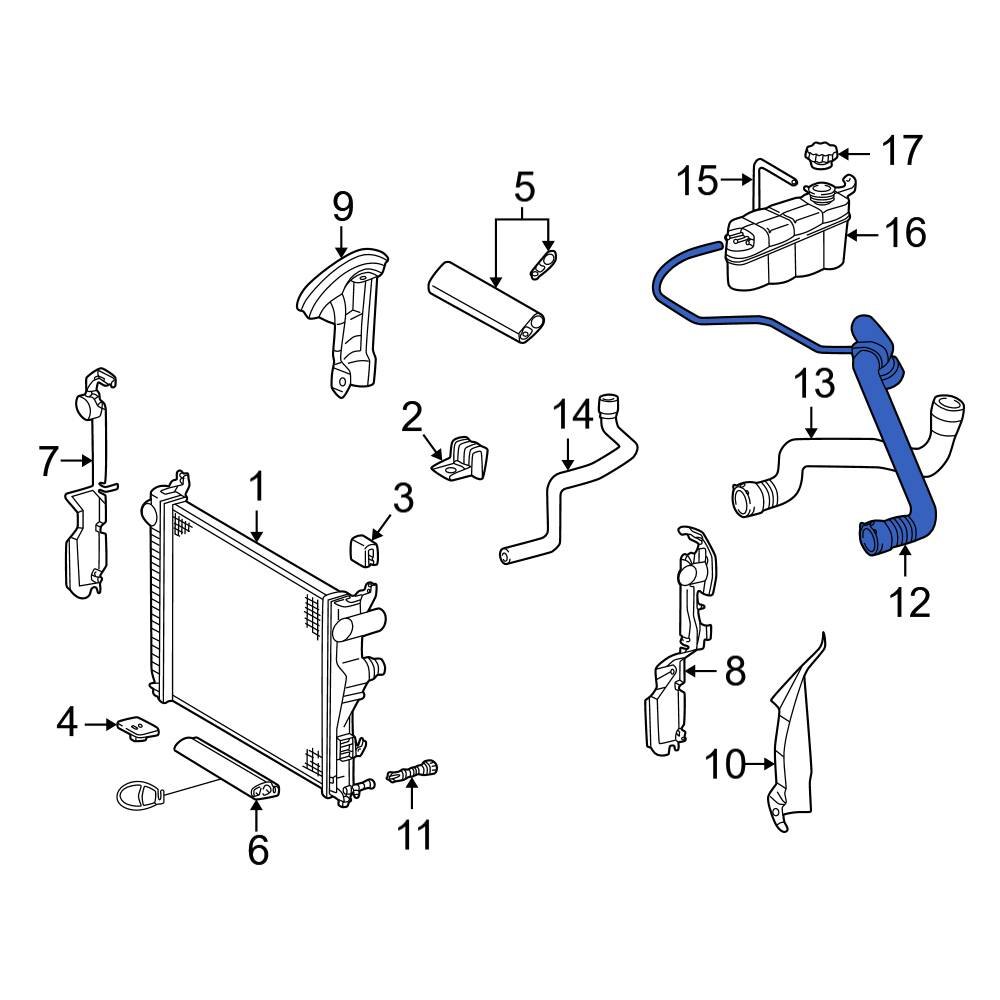 Mercedes-Benz OE 2205010182 - Upper Radiator Coolant Hose