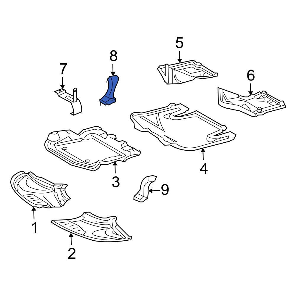 Mercedes-Benz OE 2205280309 - Front Right Radiator Support Air Duct
