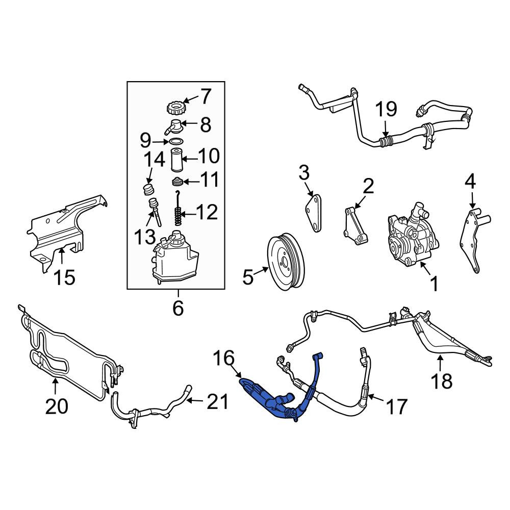 Mercedes-Benz OE 2203205972 - Power Steering Pressure Hose