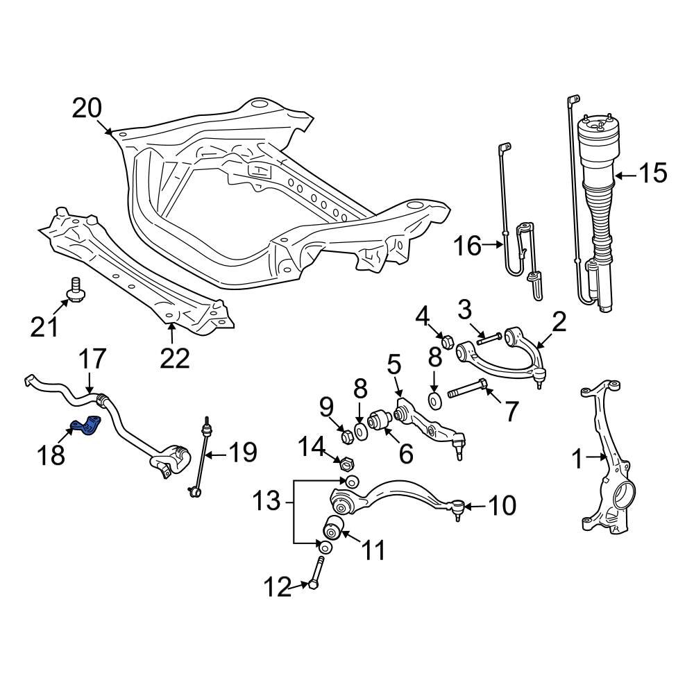 Mercedes-Benz OE 2213230040 - Front Suspension Stabilizer Bar Bracket