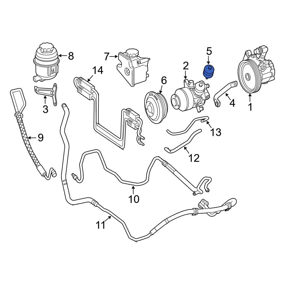 Mercedes-Benz OE 0004660400 - Power Steering Pump Insulator