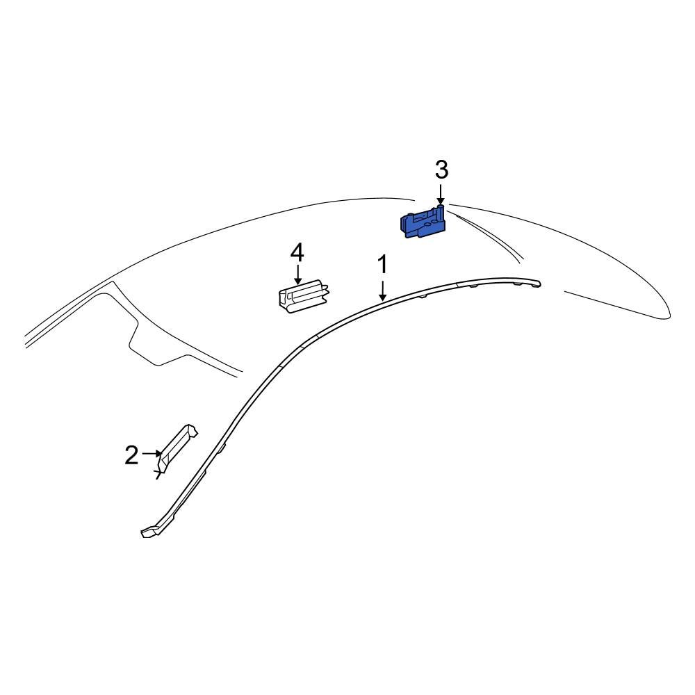 Mercedes-Benz OE 0009917898 - Rear Roof Drip Molding