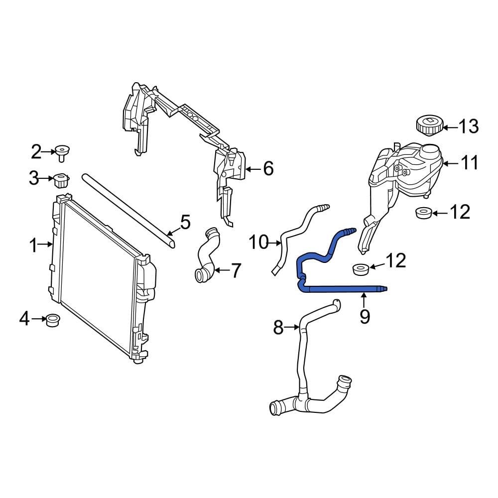 Mercedes-Benz OE 2215012825 - Engine Coolant Overflow Hose