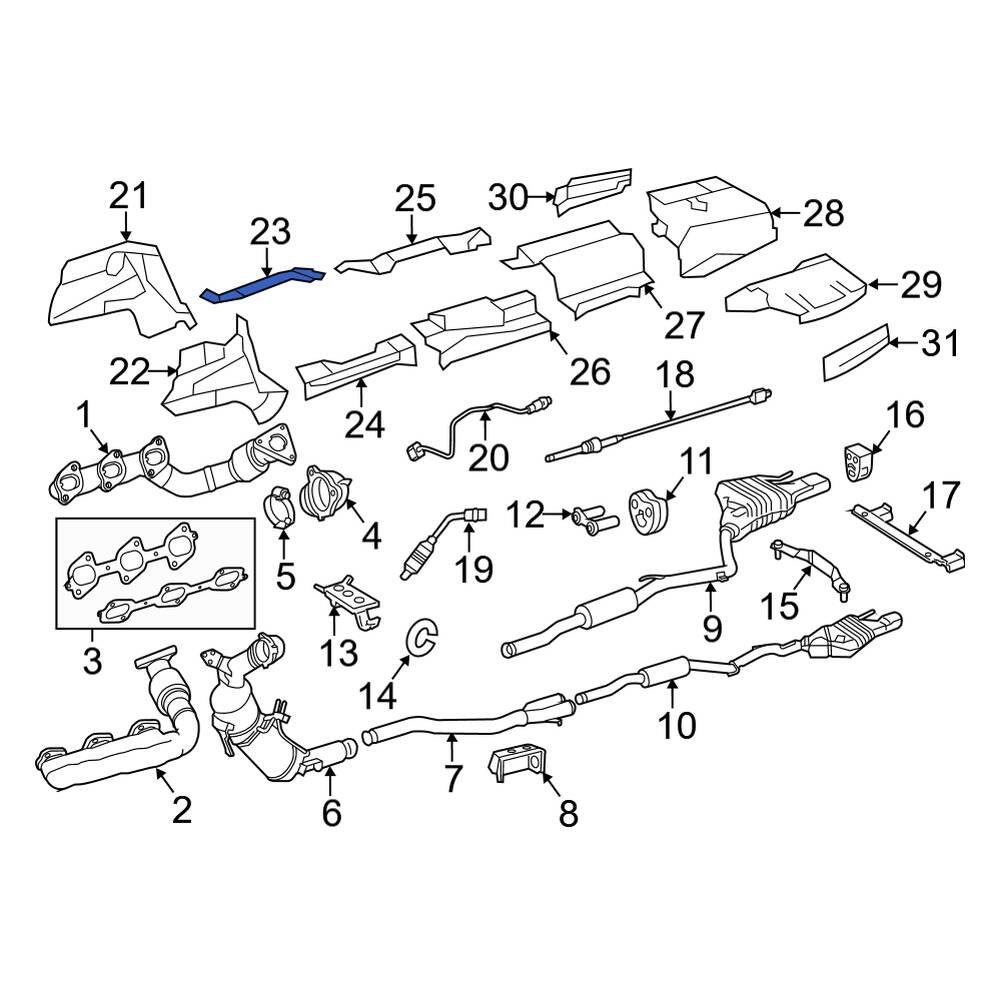 Mercedes-Benz OE 2226802306 - Right Exhaust Heat Shield