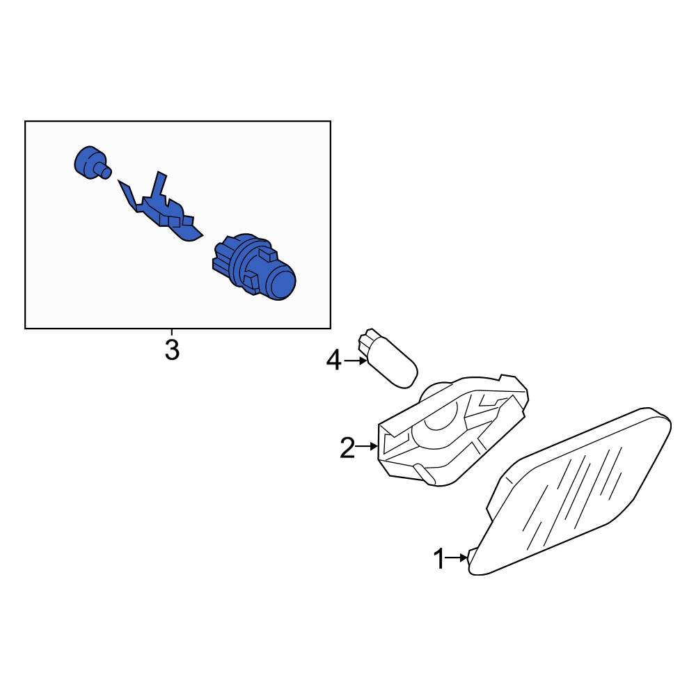 Mercedes-Benz OE 0005400966 - Front Side Marker Light Socket