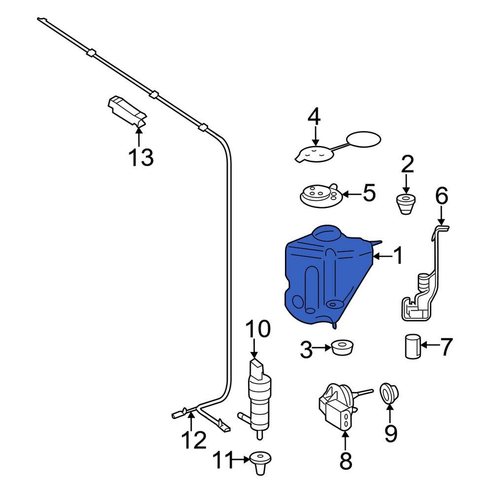 Mercedes-Benz OE 2218691020 - Front Washer Fluid Reservoir
