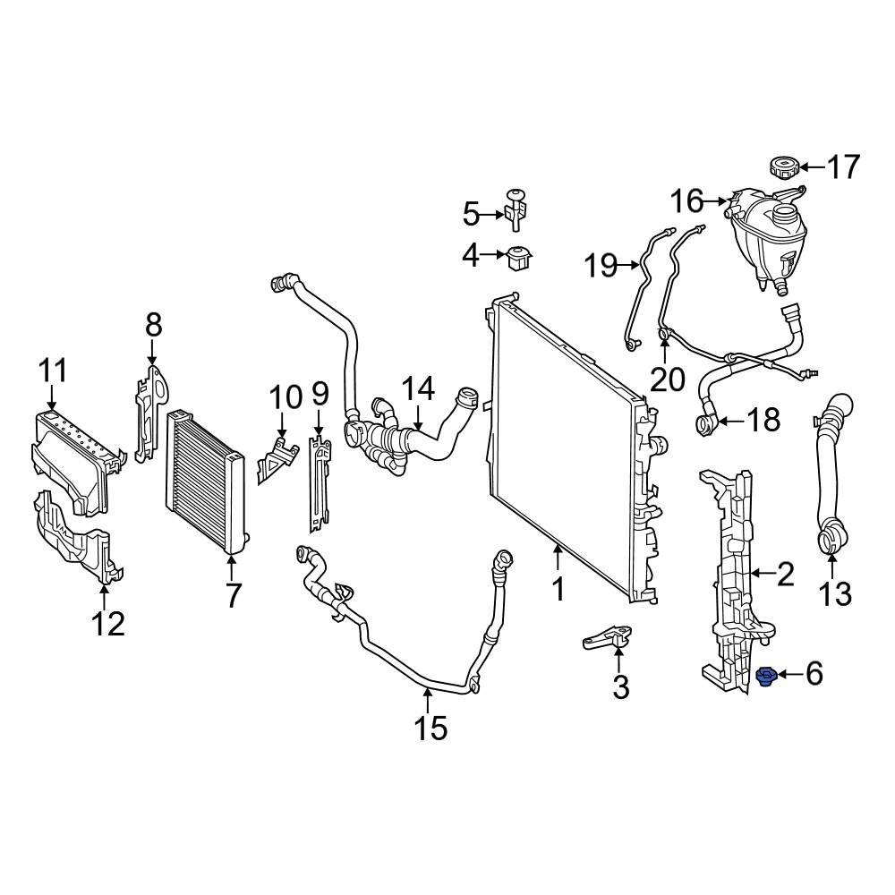 Mercedes-Benz OE 0995047200 - Lower Radiator Insulator