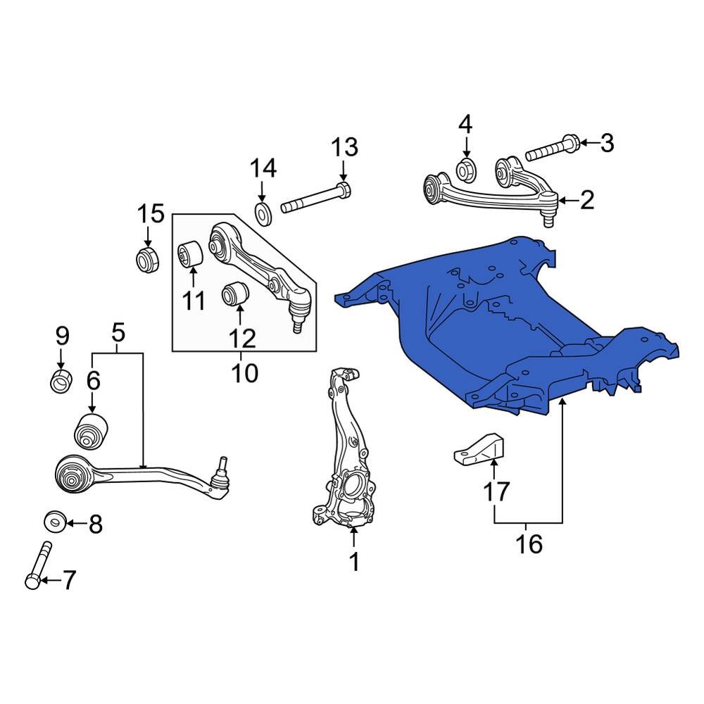 Mercedes-Benz OE 2226200187 - Front Suspension Subframe Crossmember
