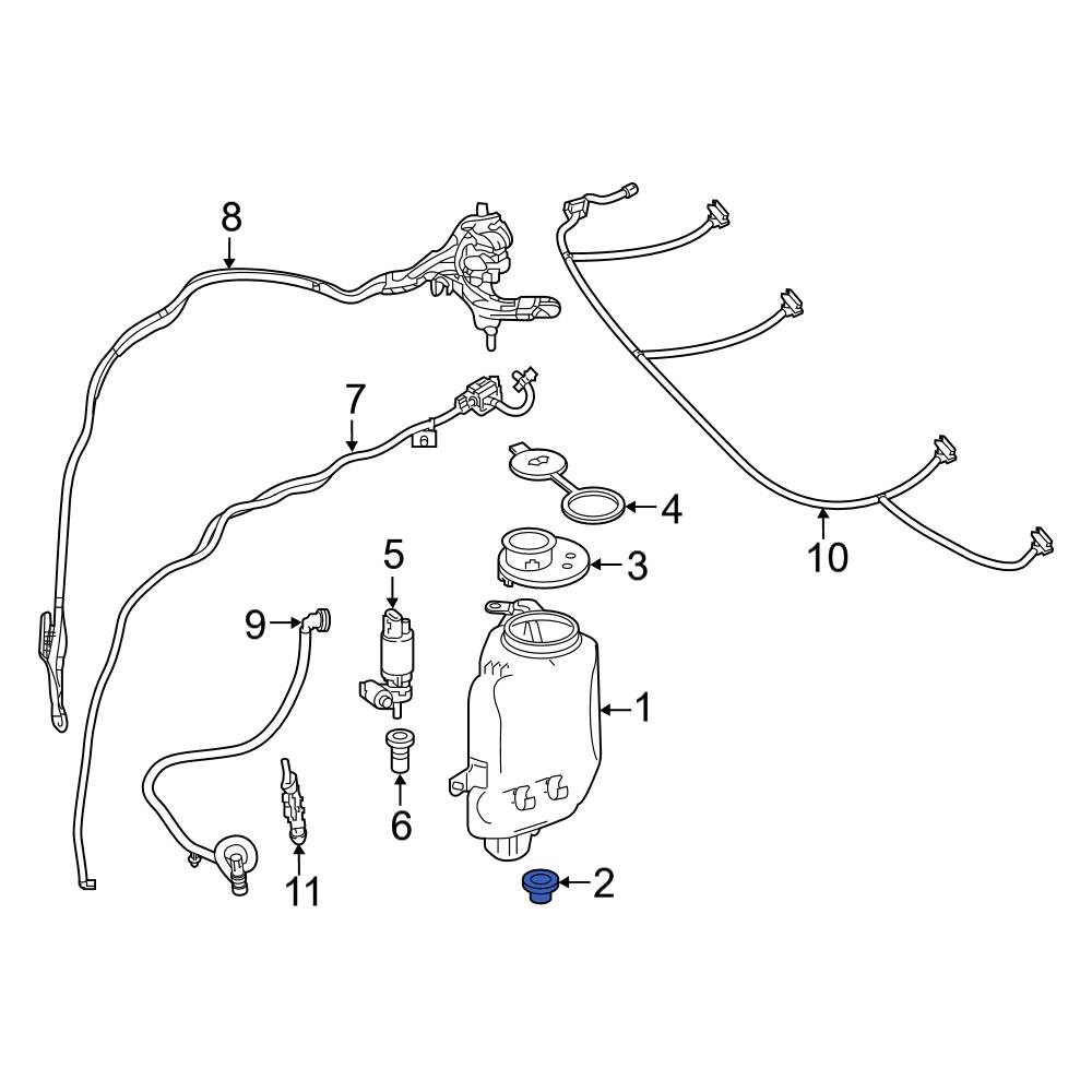 Mercedes-Benz OE 2038690198 - Washer Fluid Reservoir Mounting Grommet