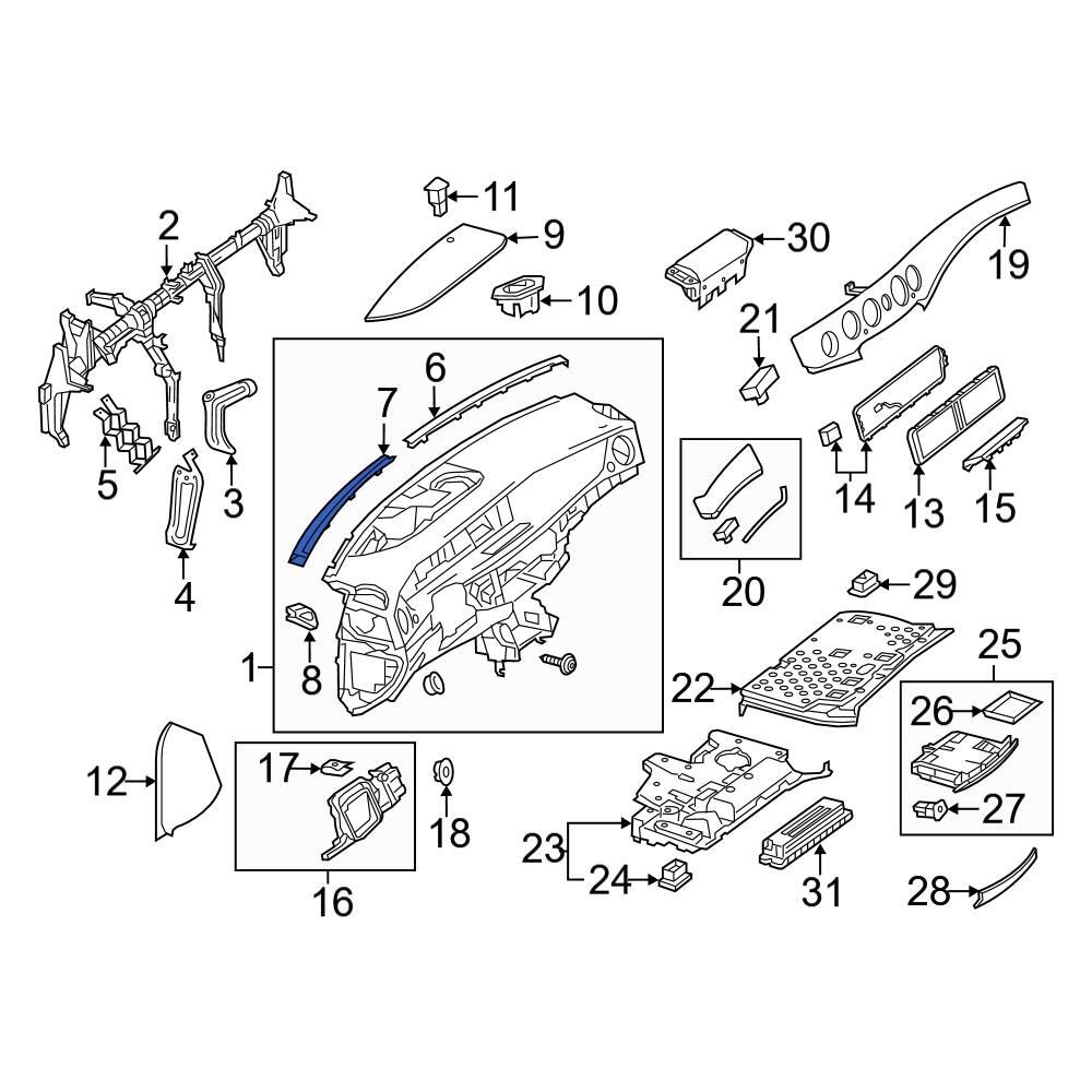 Mercedes-Benz OE 2226800508649051 - Front Left Dashboard Air Vent Trim