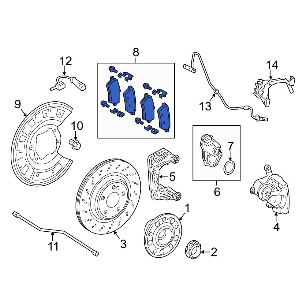 Mercedes-Benz OE 0004203700 - Rear Disc Brake Pad Set