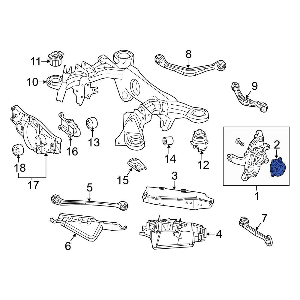 Mercedes-Benz OE 2223340206 - Front Wheel Bearing and Hub Assembly