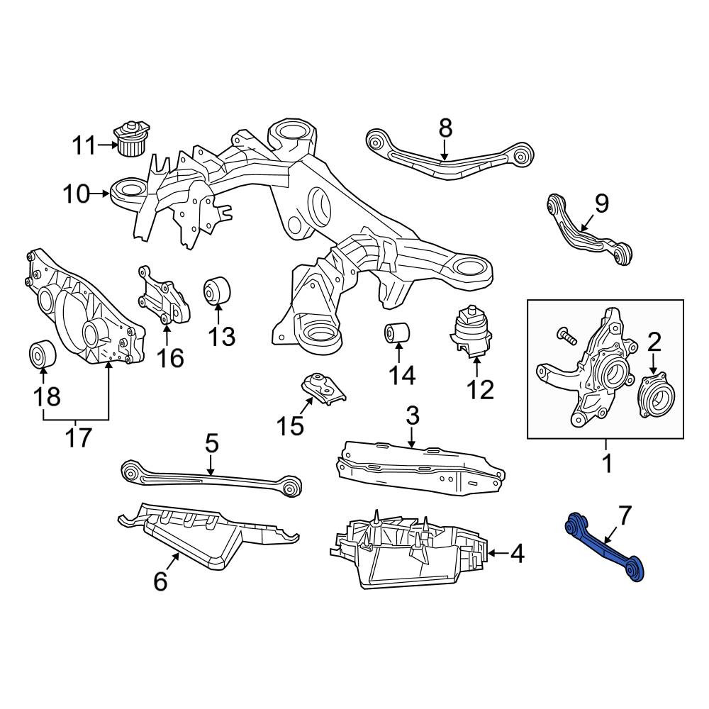 Mercedes-Benz OE 2223501402 - Rear Right Upper Forward Suspension ...