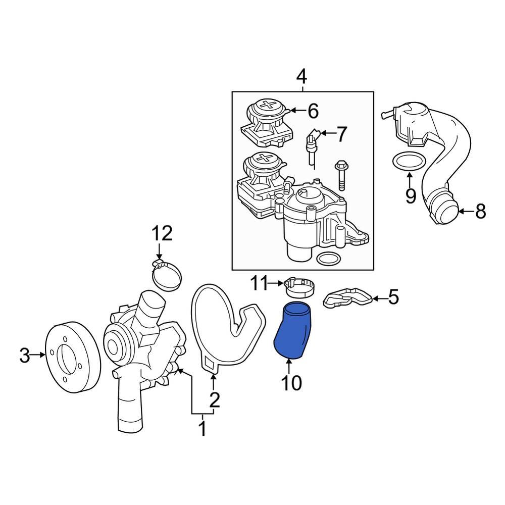 Mercedes-Benz OE 2225006572 - Lower Radiator Coolant Hose