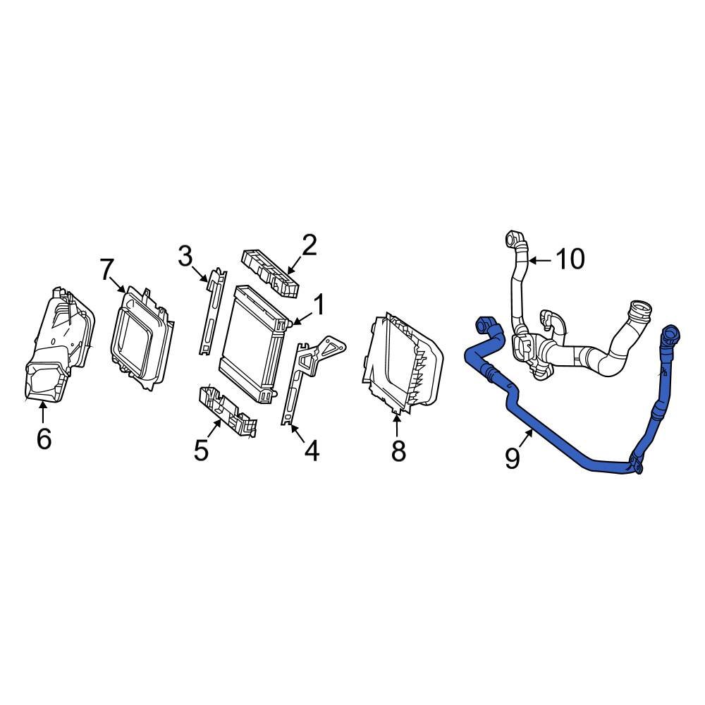 Mercedes-Benz OE 2225014291 - Upper Radiator Coolant Hose
