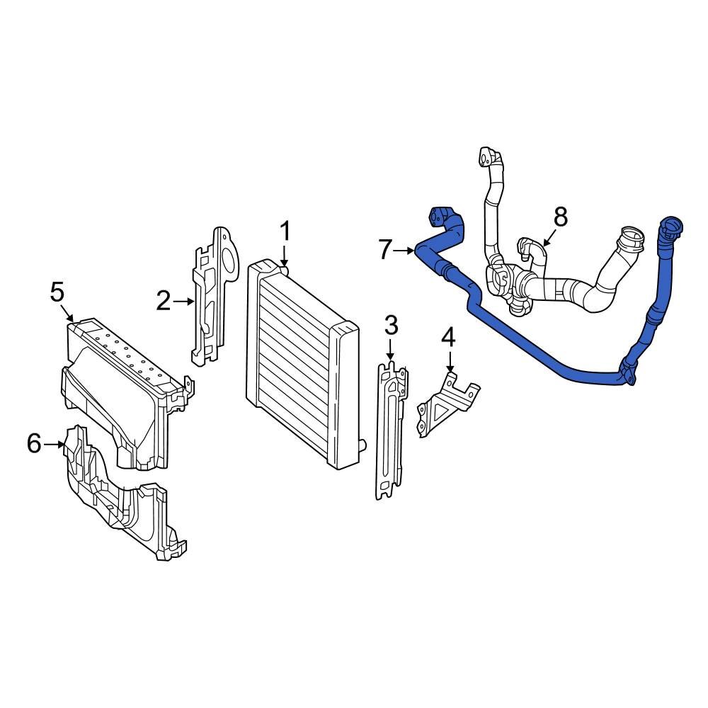 Mercedes-Benz OE 2225014291 - Upper Radiator Coolant Hose