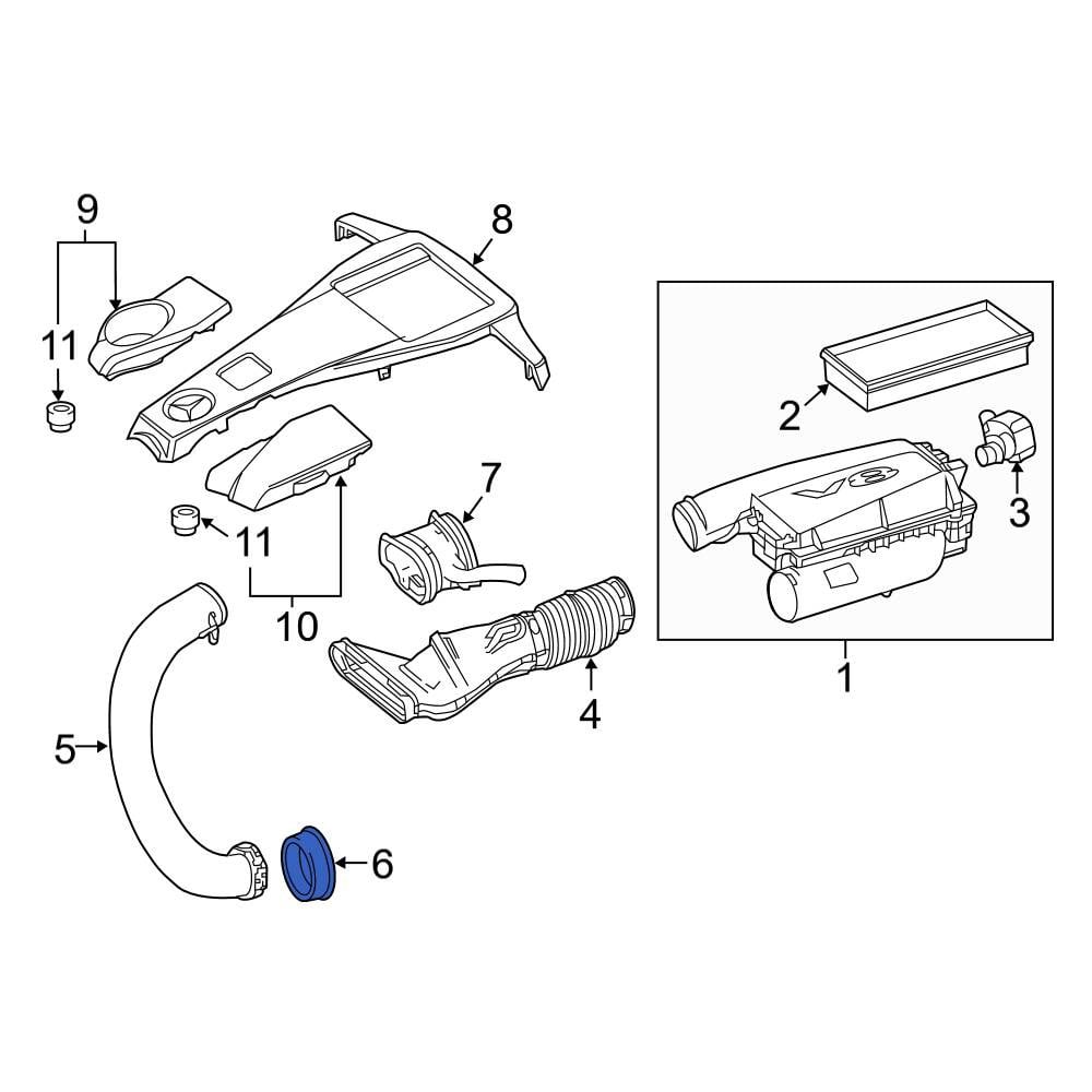 Mercedes-Benz OE 2661410160 - Engine Air Intake Hose Seal