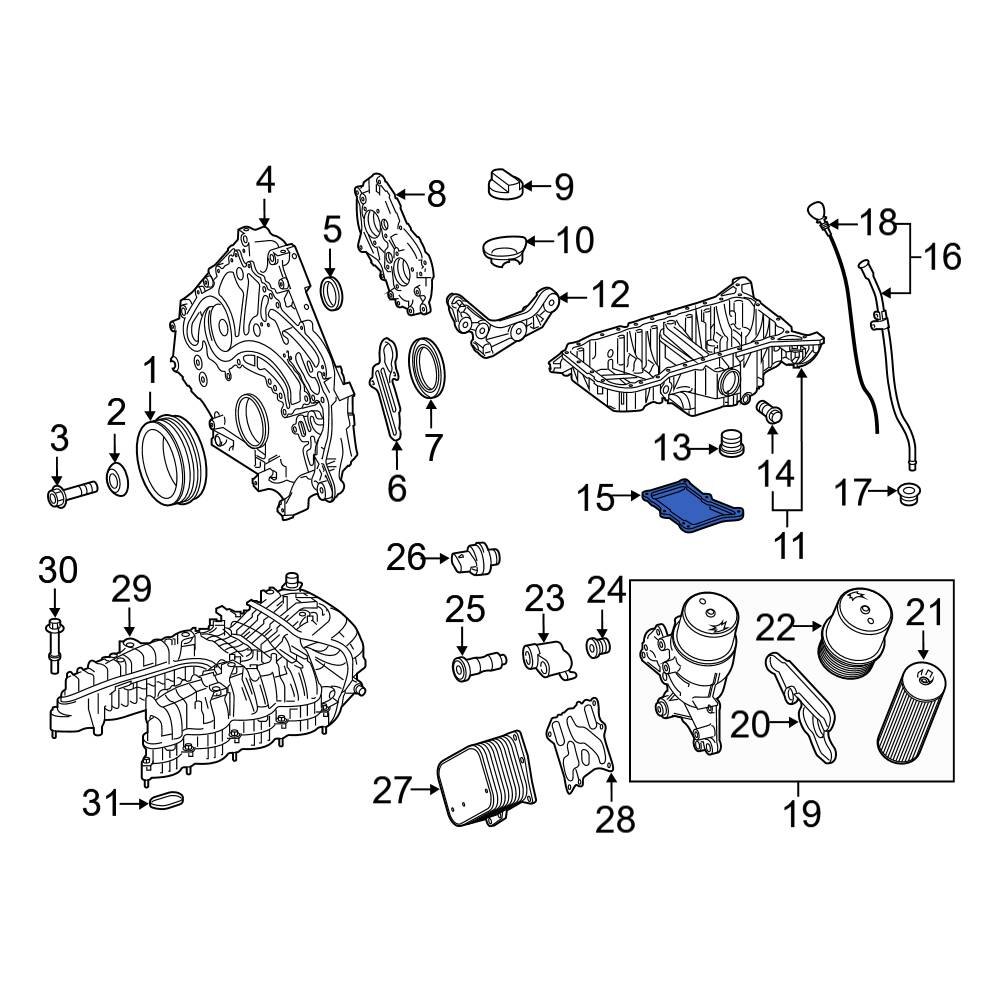 Mercedes-Benz OE 6420100910 - Lower Engine Oil Pan