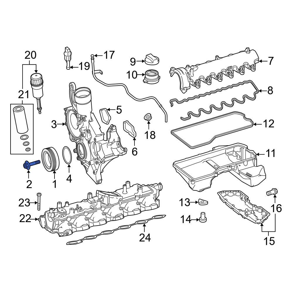 Mercedes-Benz OE 0069907004 - Engine Harmonic Balancer Bolt