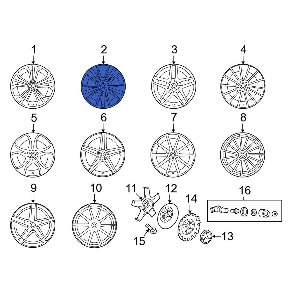Mercedes-Benz OE 22240114027X21 - Rear Wheel