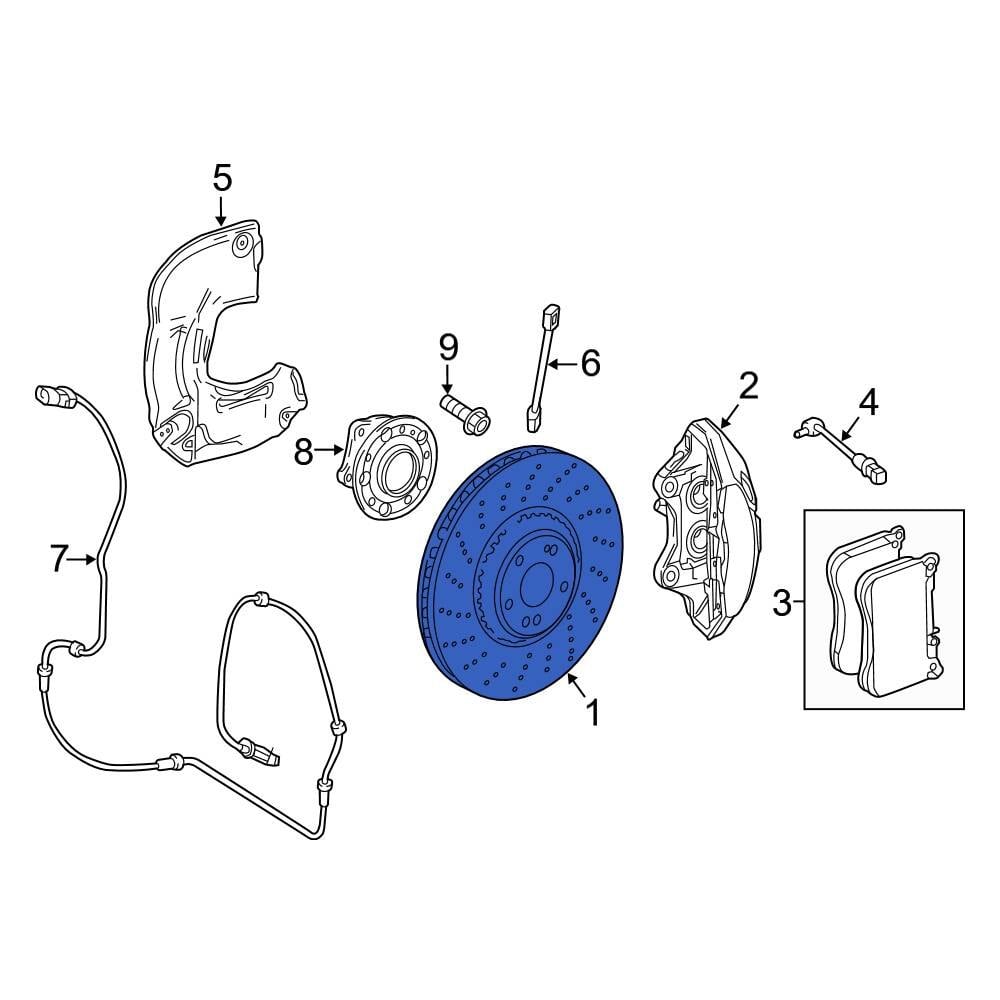 Mercedes-Benz OE 2224215100 - Front Disc Brake Rotor