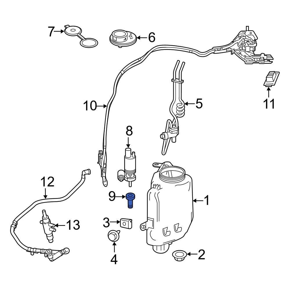 Mercedes-Benz OE 0019987301 - Windshield Washer Pump Grommet