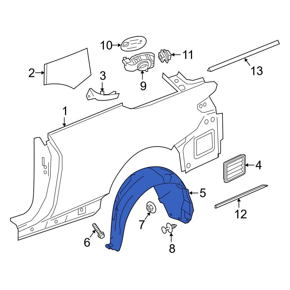 Mercedes-Benz OE 2176904001 - Rear Right Quarter Panel Splash Shield