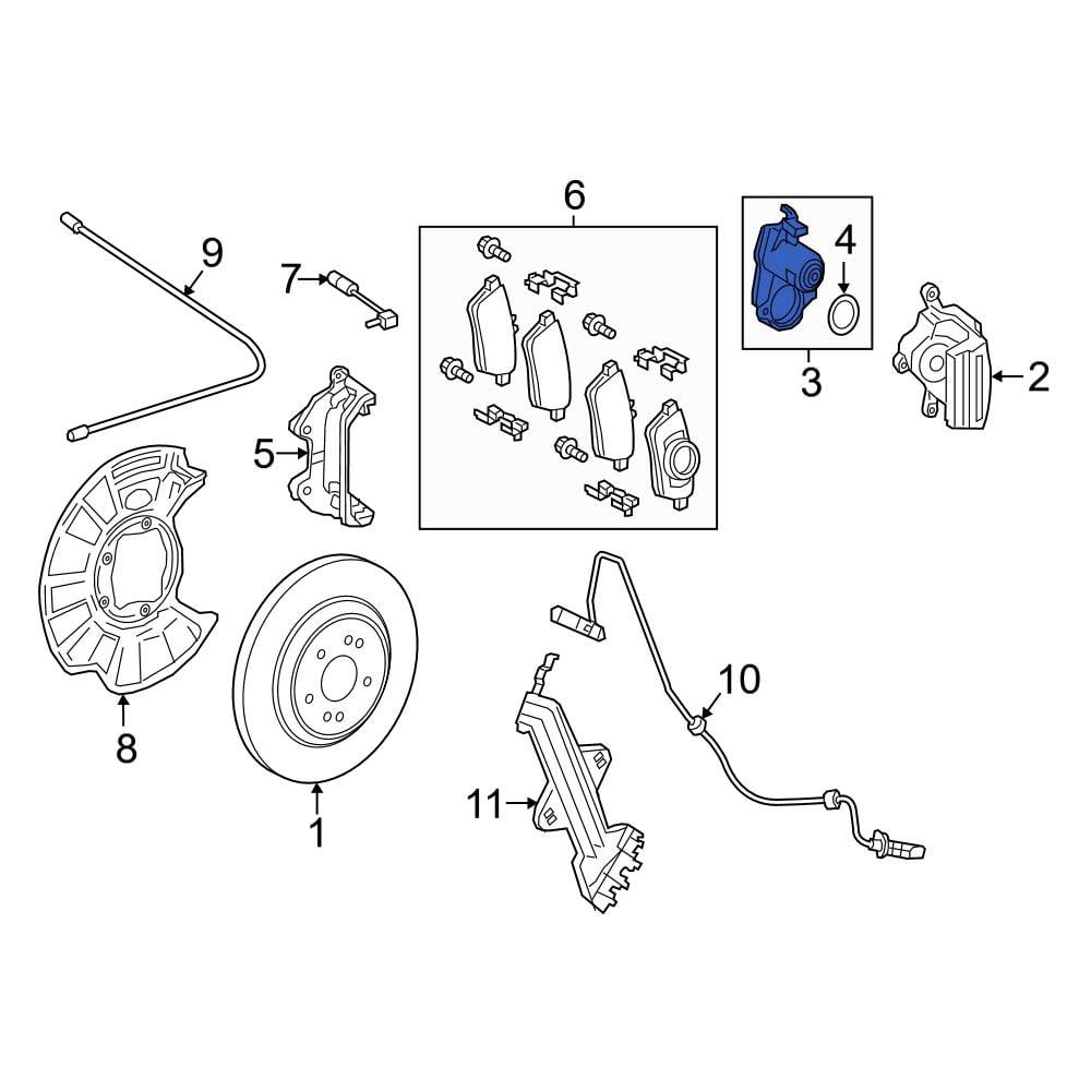 Mercedes-Benz OE 1669065401 - Rear Parking Brake Actuator