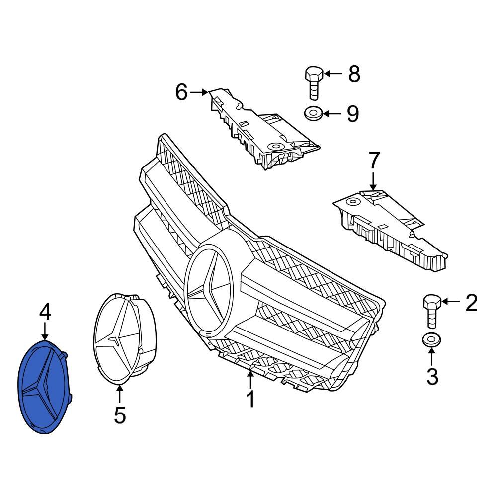 Mercedes-Benz OE 2078170016 - Front Grille Emblem