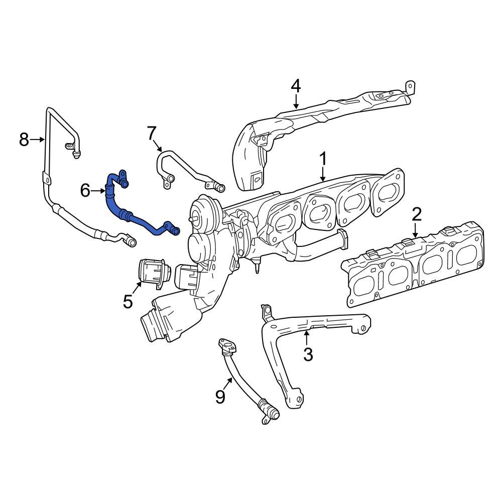 Mercedes-Benz OE 2742031100 - Turbocharger Coolant Line