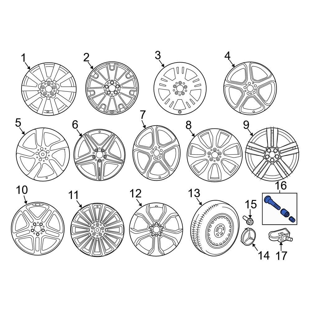 Mercedes-Benz OE 0004001000 - Tire Valve Stem