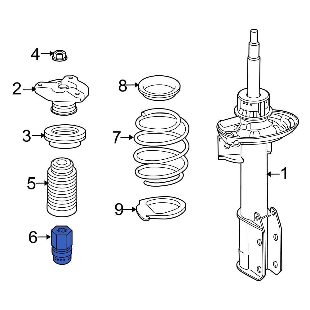 Mercedes-Benz OE 2043211206 - Front Suspension Strut Bumper