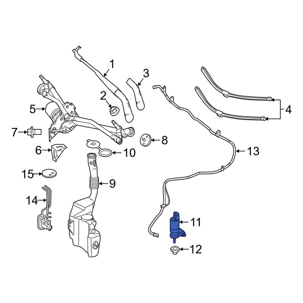 Mercedes-Benz OE 2058660100 - Windshield Washer Pump