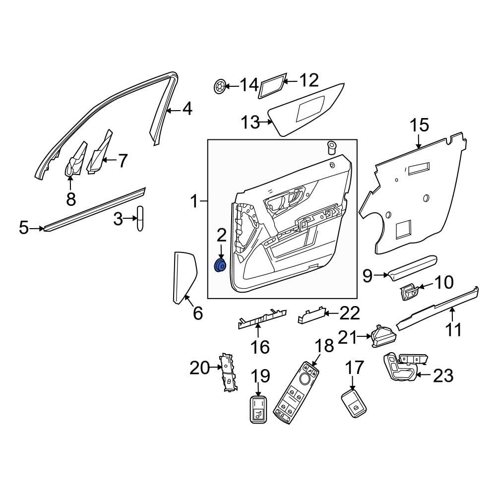 Mercedes-Benz OE 0009910198 - Center Liftgate Trim Cover Clip