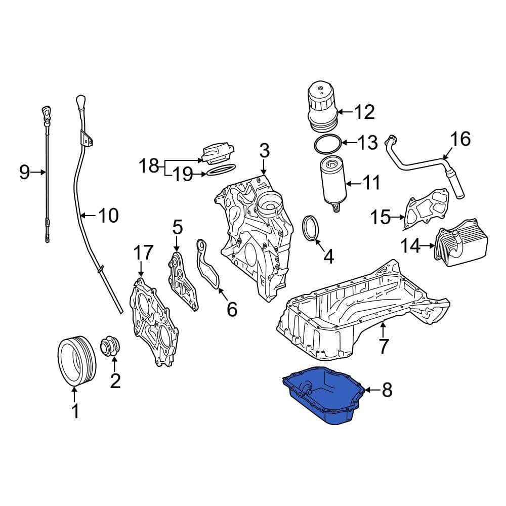 Mercedes-Benz OE 2720100126 - Lower Engine Oil Pan