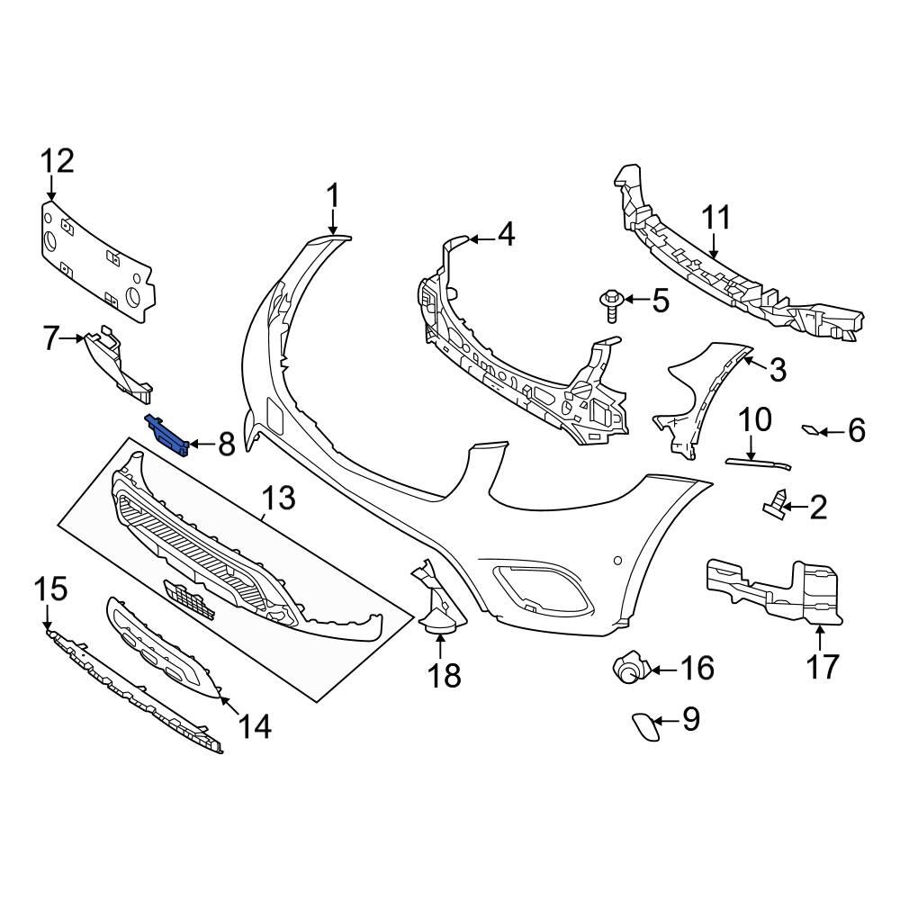 Mercedes-Benz OE 2538850107 - Front Tow Eye Cap