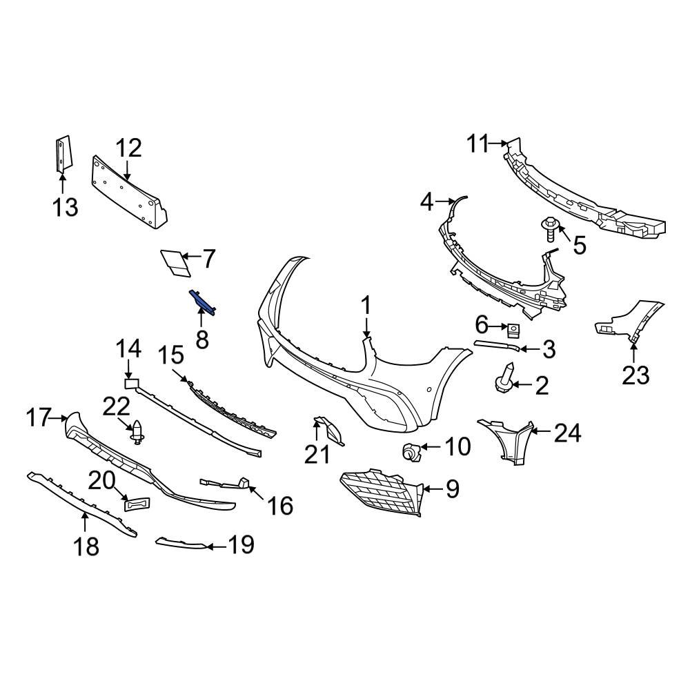 Mercedes-Benz OE 2538850107 - Front Tow Eye Cap