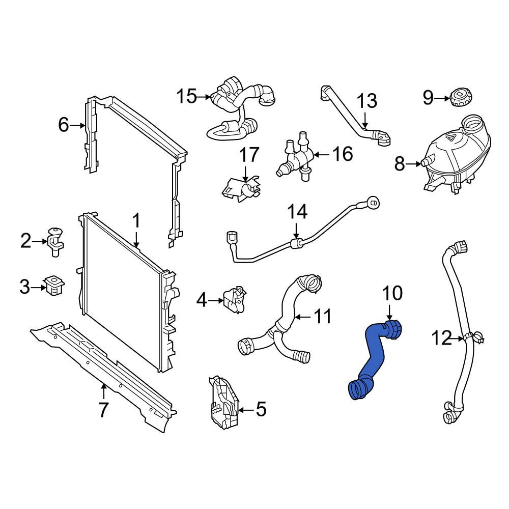 Mercedes-Benz OE 2535013782 - Upper Radiator Coolant Hose