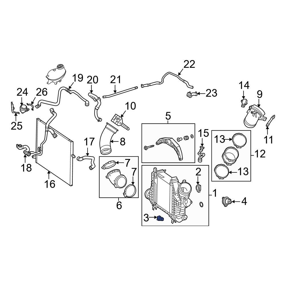 Mercedes-Benz OE 2760980130 - Intercooler Insulator